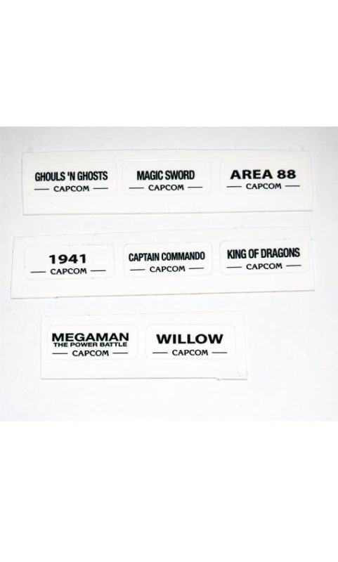 13x Capcom Cps1 C Board Stickers Gate Ninety